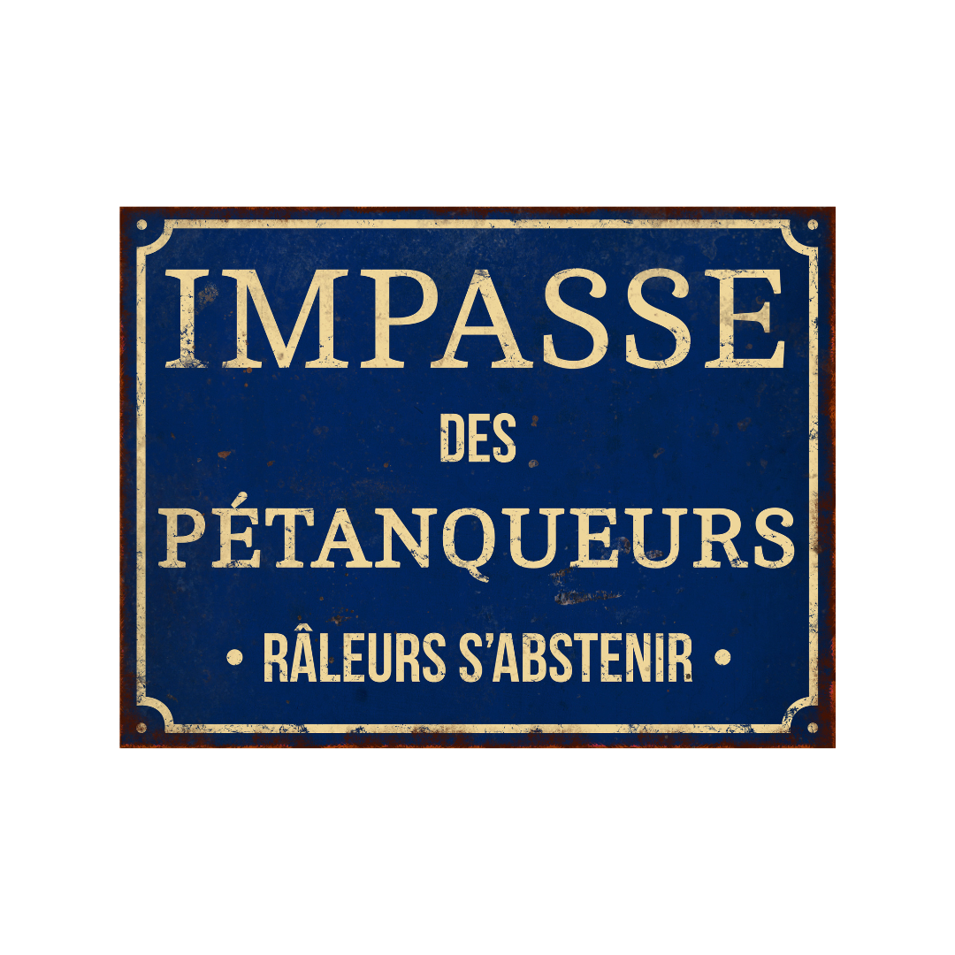 Plaque Impasse des pétanqueurs - LATEAM SPORTS